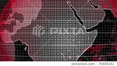 Red Earth Concept of Global Warming. Big data... - Stock Illustration ...