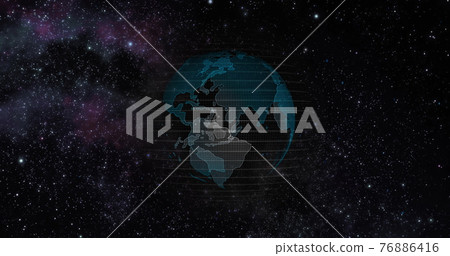 Big data 3d Earth. Binary code surrounding... - Stock Illustration ...