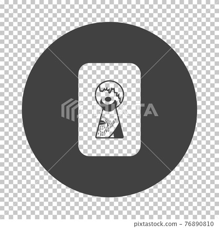 Criminal Peeping Through Keyhole Icon - Stock Illustration [76890810 ...