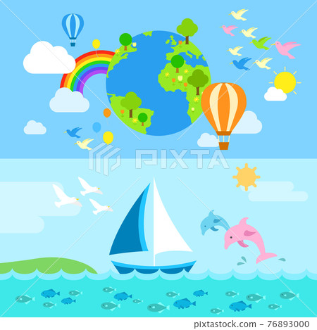 Sea, floatage, flotage - Stock Illustration [76893000] - PIXTA