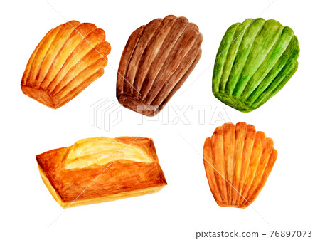 Watercolor illustrations of Madeleine and Finanze - Stock Illustration ...