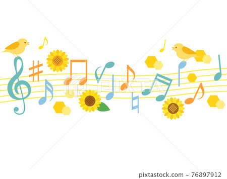 Summer music image illustrations, musical notes... - Stock Illustration ...