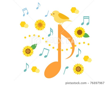 Summer music image illustrations, musical notes... - Stock Illustration ...