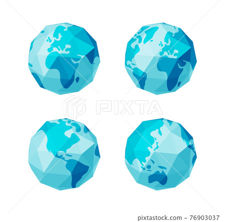 World map expressed in polygons / Earth vector... - Stock Illustration ...