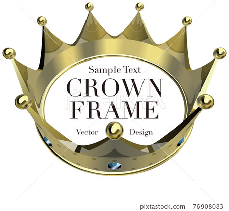 Three-dimensional crown frame with sample... - Stock Illustration ...