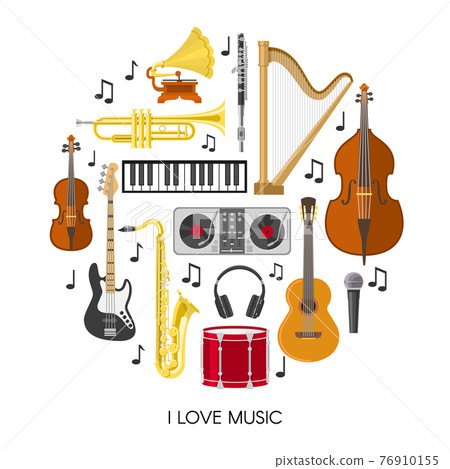 Round Music Composition - Stock Illustration [76910155] - PIXTA