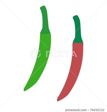 Simple chili illustration flat design - Stock Illustration [76916132 ...