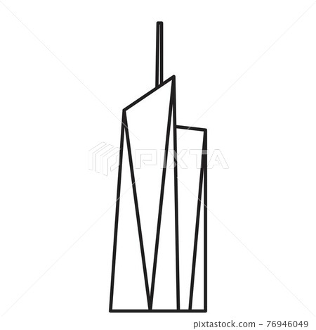 High rise skyscraper building simplicity... - Stock Illustration ...