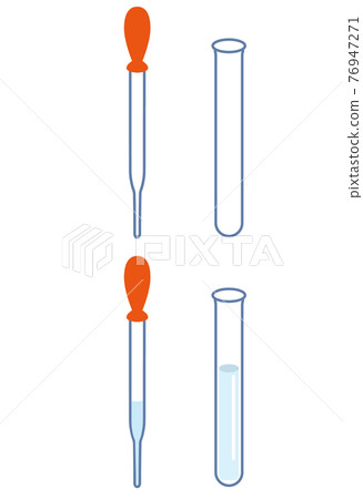 Illustration material of dropper and test tube - Stock Illustration ...