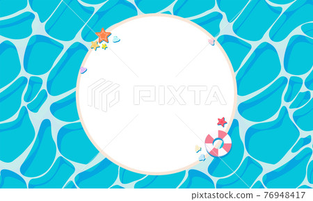 Summer sea round frame - Stock Illustration [76948417] - PIXTA