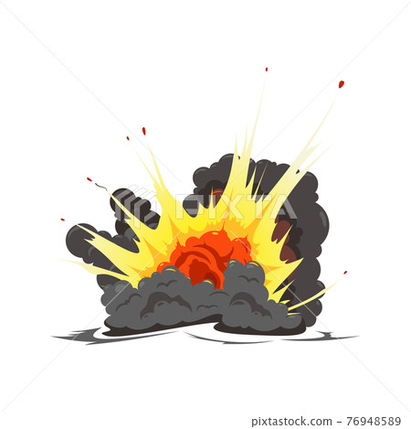 Explosion Ground Fire Composition - Stock Illustration [76948589] - PIXTA