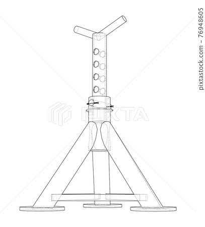 Axle stand isolated. Vector - Stock Illustration [76948605] - PIXTA