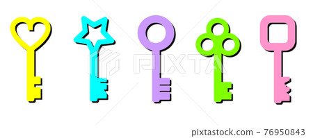 Illustration of a key with a simple shape - Stock Illustration ...