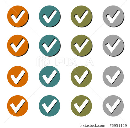 Multiple types of click marks - Stock Illustration [76951129] - PIXTA