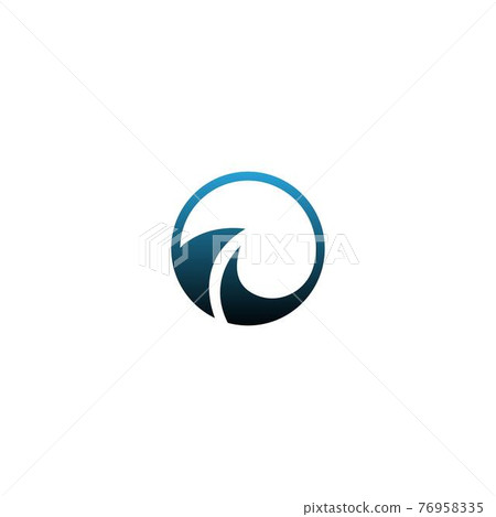 Wave icon logo simple design template vector - Stock Illustration ...