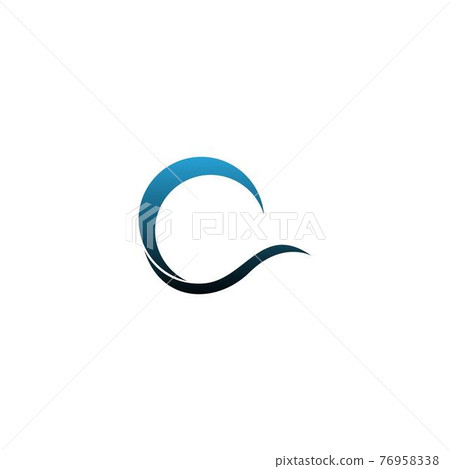 Wave icon logo simple design template vector - Stock Illustration ...