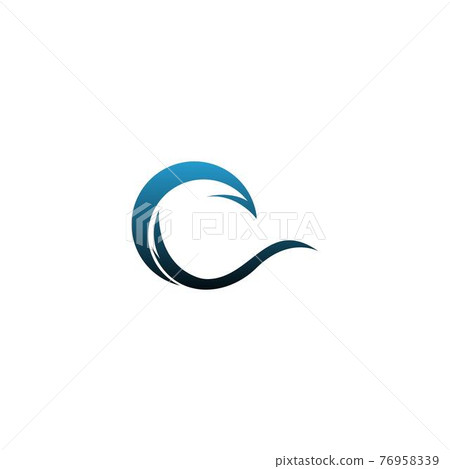 Wave icon logo simple design template vector - Stock Illustration ...