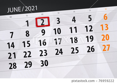 Calendar planner for the month june 2021,... - Stock Illustration ...