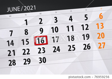 Calendar planner for the month june 2021,... - Stock Illustration ...