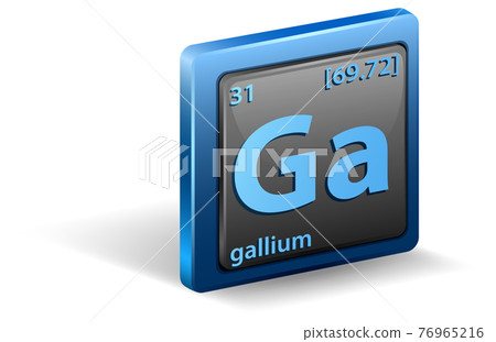 Gallium chemical element. Chemical symbol with... - Stock Illustration ...