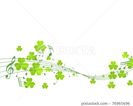 Clover sheet music music treble clef - Stock Illustration [76965696 ...