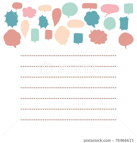 Colorful letter frame with dialogue balloons No... - Stock Illustration ...