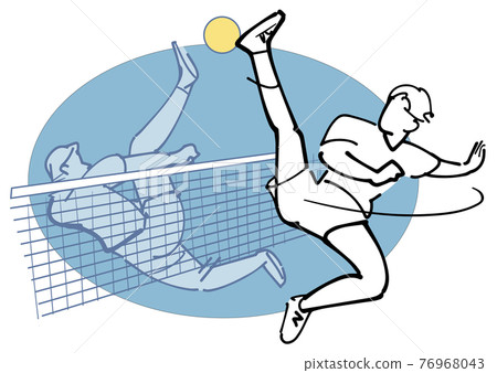 Sepak takraw-ball game by foot technique - Stock Illustration [76968043 ...
