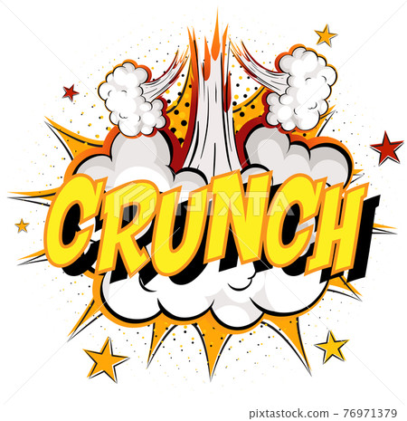 Word Crunch on comic cloud explosion background - Stock Illustration ...