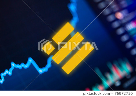 Binance USD Cryptocurrency. Binance coin growth... - Stock Illustration ...