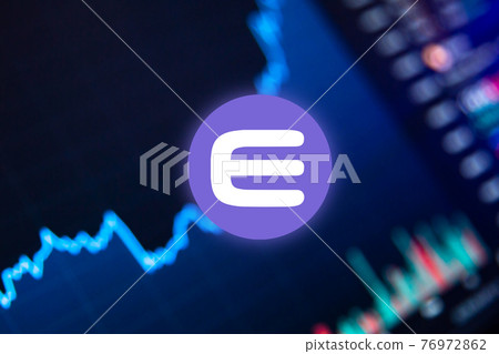 Enjin Coin Cryptocurrency. ENJ coin growth...-插圖素材 [76972862] - PIXTA圖庫
