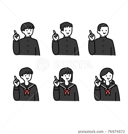 Students pointing at illustration material - Stock Illustration ...