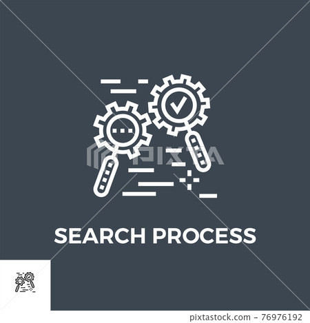 Search Process Line Icon - Stock Illustration [76976192] - PIXTA