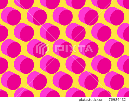 3d dots seamless pattern. Pop art style, yellow...-插圖素材 [76984482 ...
