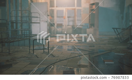 interior of the abandoned soviet building - Stock Illustration ...