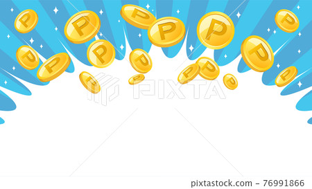 Illustration background of coins that pop out... - Stock Illustration ...