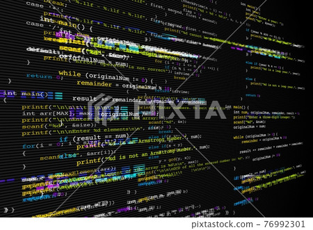 Program code bug screen glitch vector background - Stock Illustration ...