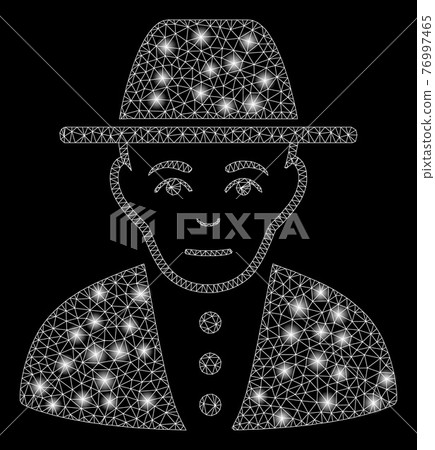 Bright Mesh 2D Jew with Flare Spots - Stock Illustration [76997465] - PIXTA