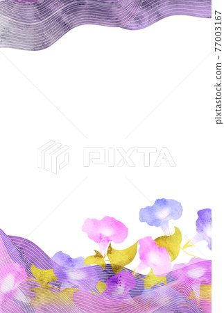 Asagao summer greetings Japanese pattern... - Stock Illustration ...