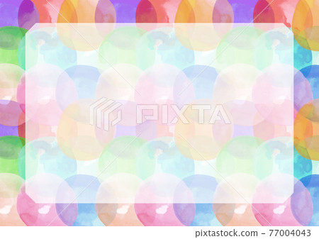 Colorful decorative frame of watercolor polka dots - Stock Illustration ...