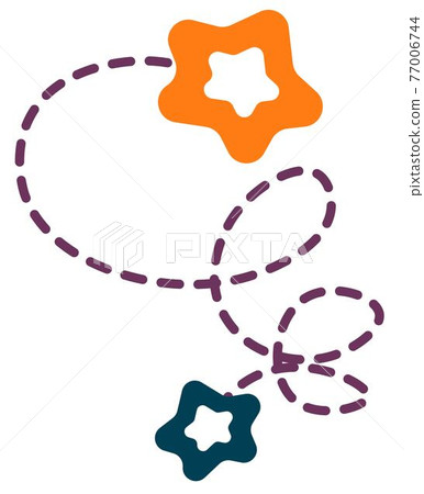 Stars connected with dotted line, outer space - Stock Illustration ...
