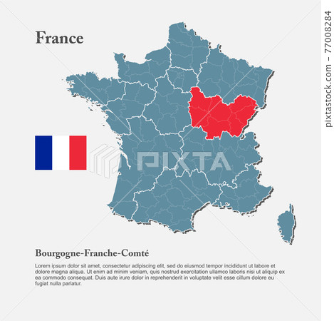 Vector map country France, Burgundy Free County-插圖素材 [77008284] - PIXTA圖庫
