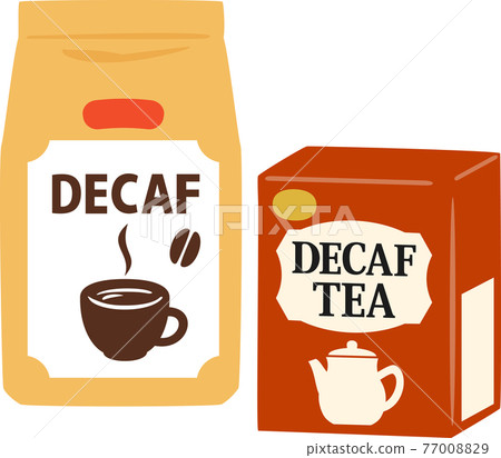 Decaf coffee and tea package - Stock Illustration [77008829] - PIXTA