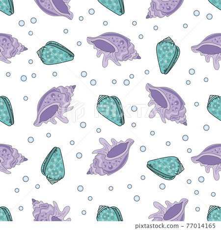 PURPLE SHELL Tropical Sea Ocean Underwater... - Stock Illustration ...