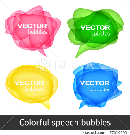 Abstract shape design. Colorful spech bubles... - Stock Illustration ...