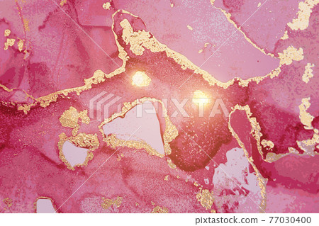 Bright magenta, and gold pattern with marble... - Stock Illustration ...