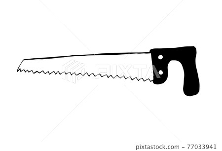 Iron hand saw. Vector drawing - Stock Illustration [77033941] - PIXTA
