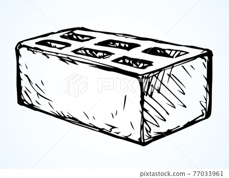 Brick. Vector drawing icon sign - Stock Illustration [77033961] - PIXTA