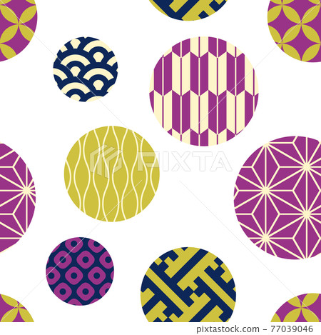 Japanese style seamless pattern retro white - Stock Illustration ...