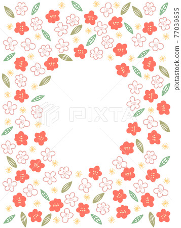 Simple plum frame - Stock Illustration [77039855] - PIXTA