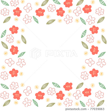 Simple plum frame - Stock Illustration [77039863] - PIXTA